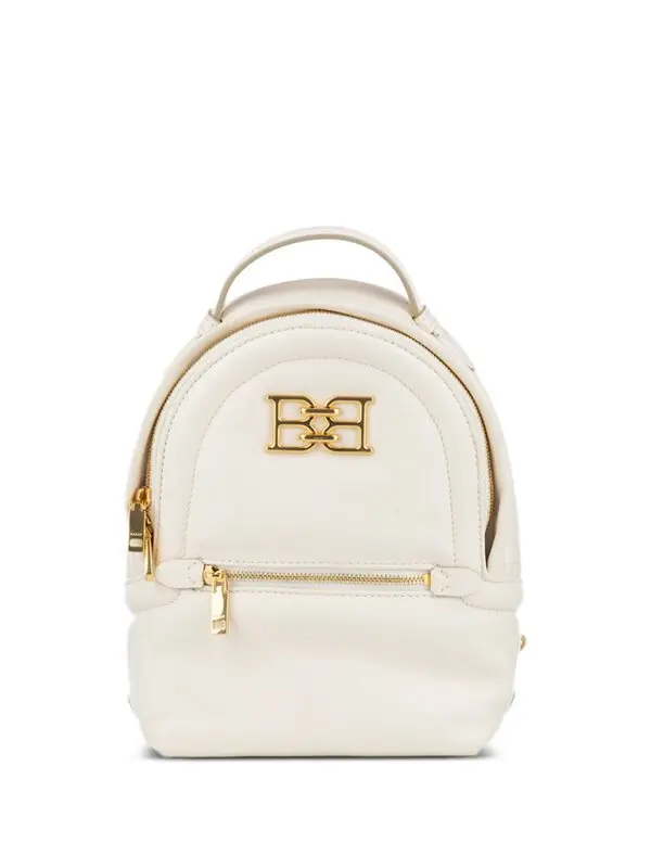 Bally Monogram Leather Backpack - White