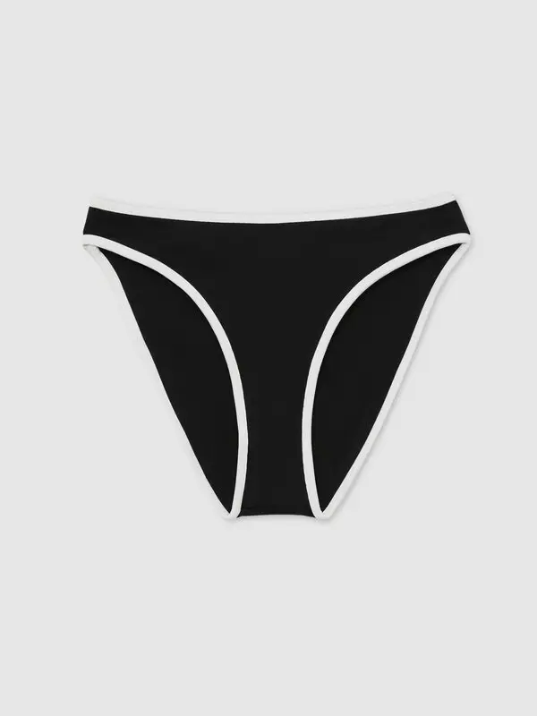 Good American Contrast Trim Bikini Bottom