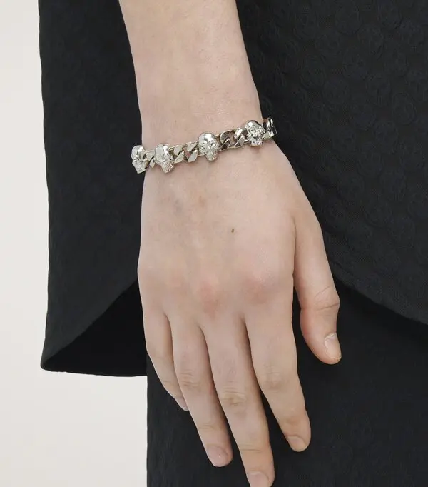 Alexander McQueen Palladium-plated Skull Chain Bracelet - Neutral