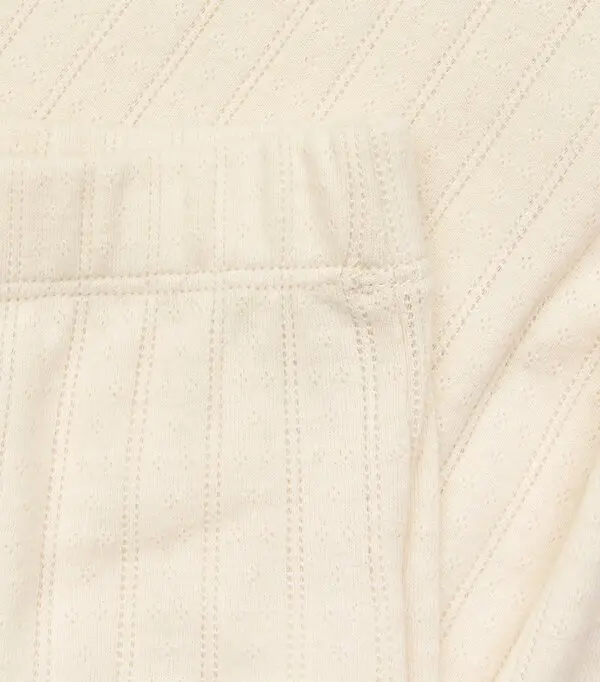 LESET Cotton Pointelle Lounge Trousers - Yellow