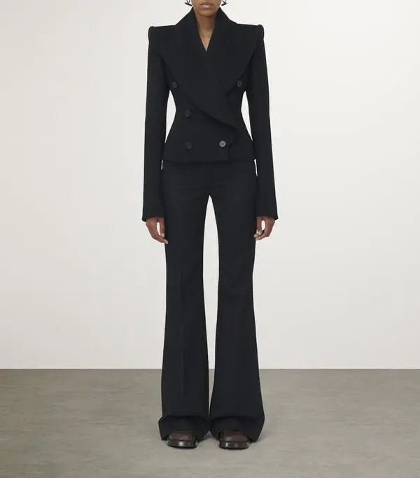 Alexander McQueen Wool-cashmere Double-breasted Blazer