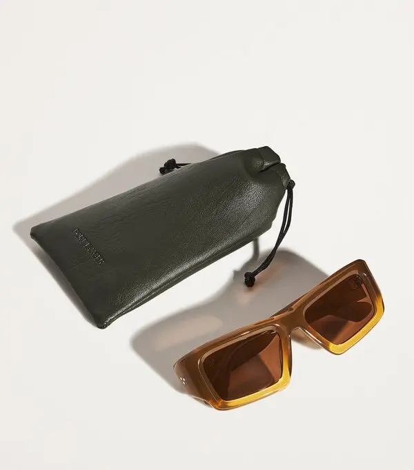 PORT TANGER Sabea Rectangle Sunglasses - Brown