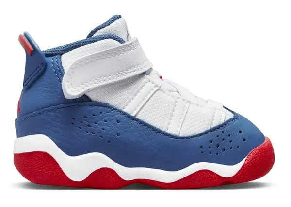 JORDAN 6 Rings True Blue Sneakers - White/university Red/light Steel Grey