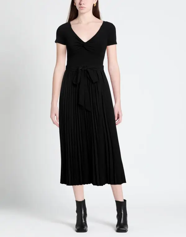 knee length dresses for ladies I Guess So Mini Dress Black Polka Dot