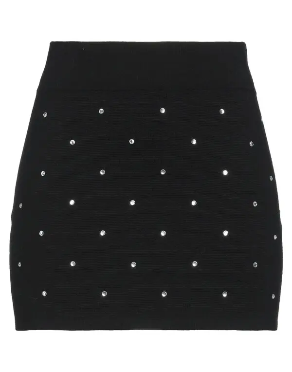 Zadig&Voltaire Mini Skirt In Merino Wool Blend With Crystal Embellishments