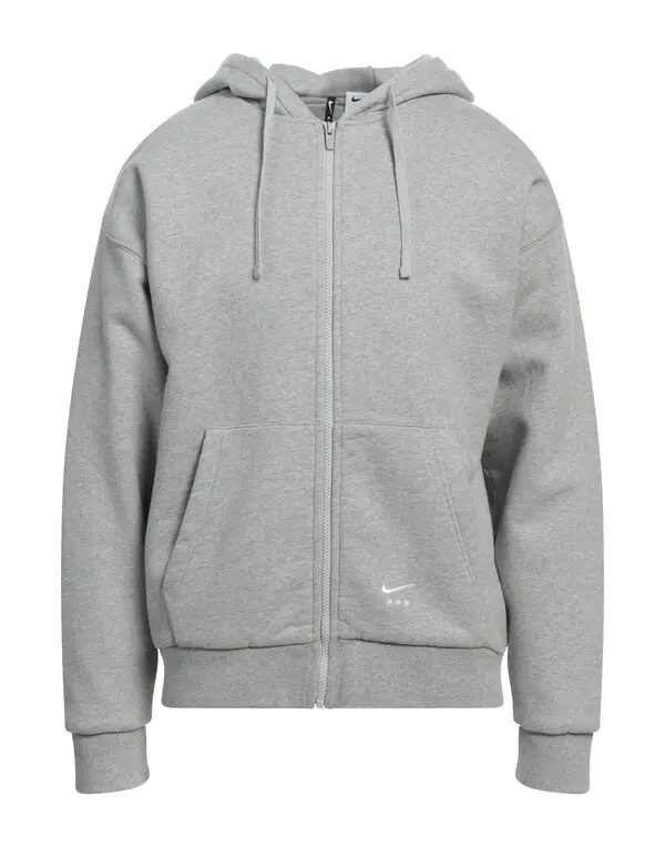 Nike Cotton Polyester Sweatshirt With Zipper - Grey