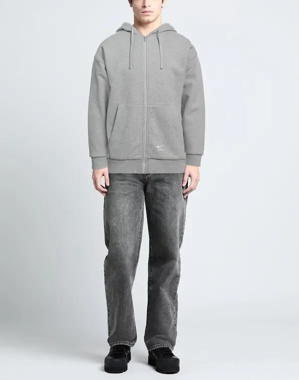Nike Cotton Polyester Sweatshirt With Zipper - Grey