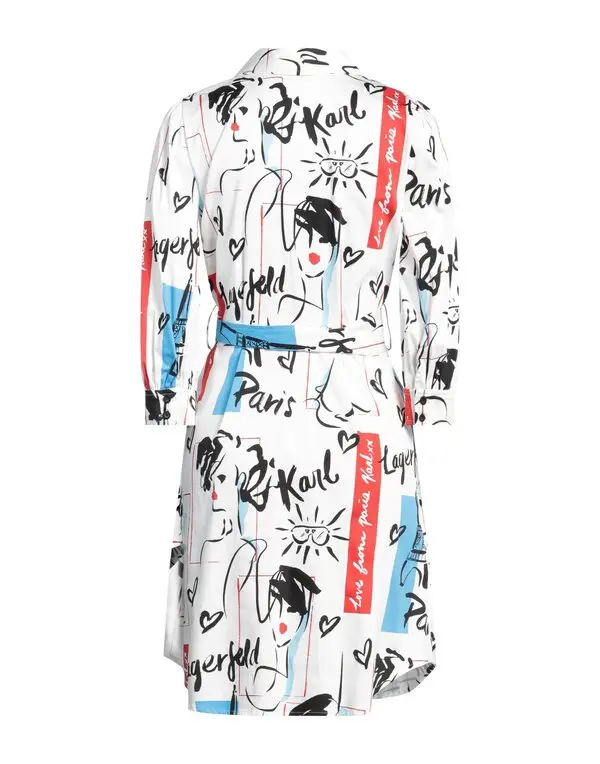 Karl Lagerfeld Mini Shirt Dress In White - 73% Off | Editorialist