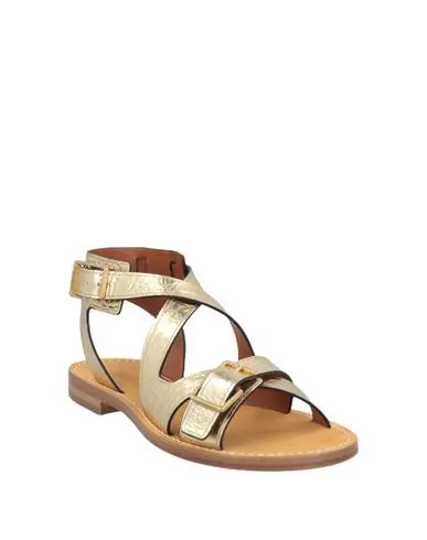 Zadig&Voltaire Gladiator Sandals In Metallic Leather - Gold