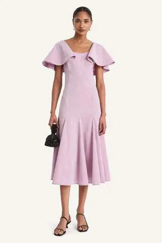 Merlette Liberte Tea-length Dress - Rose Chambray