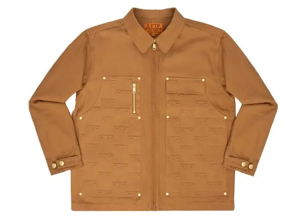 FTP Embossed Logo Work Jacket - Brown