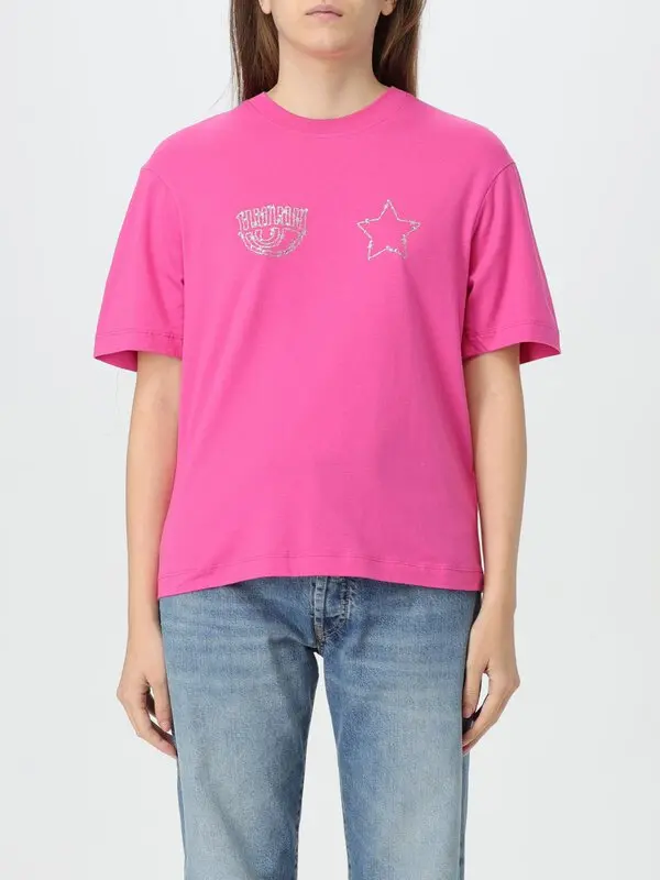 CHIARA FERRAGNI Embroidered T-shirt - Violet