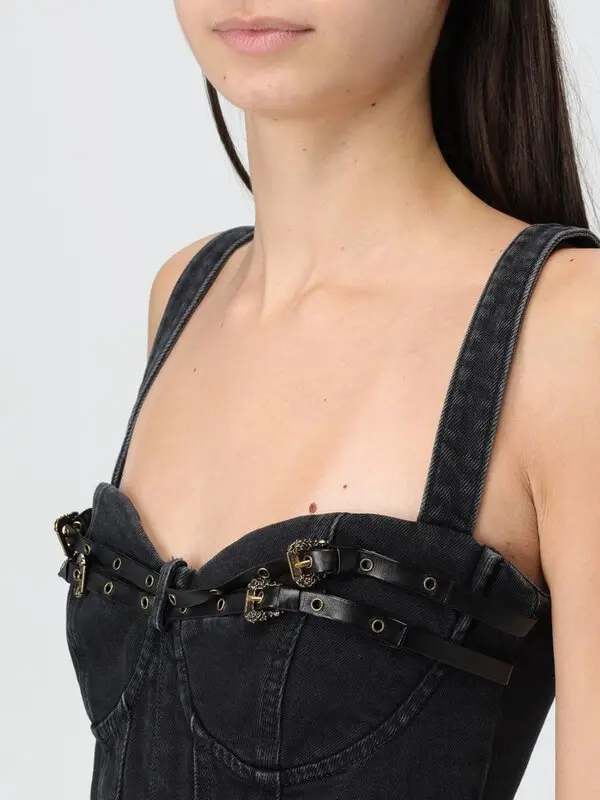 Versace Denim Bustier Dress