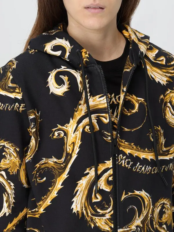 Versace Printed Full Zip Hoodie