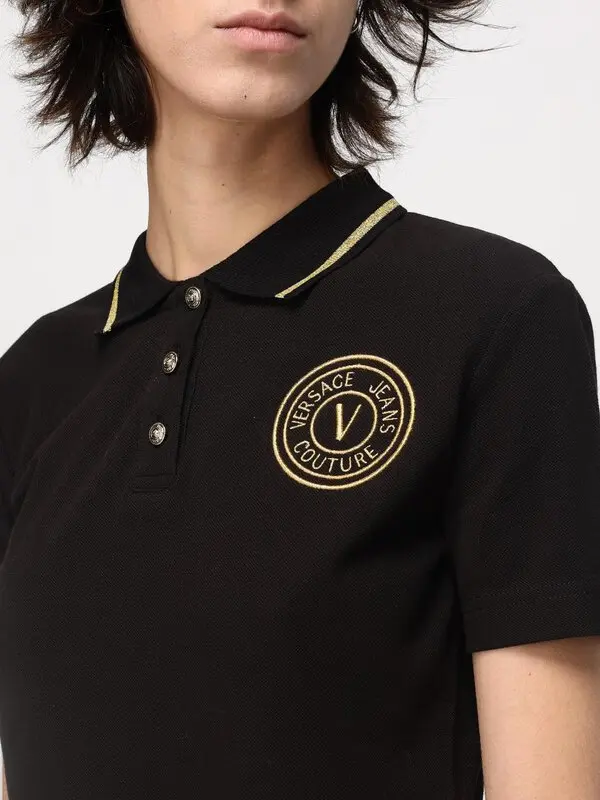 Versace Short Sleeve Polo Shirt - Black