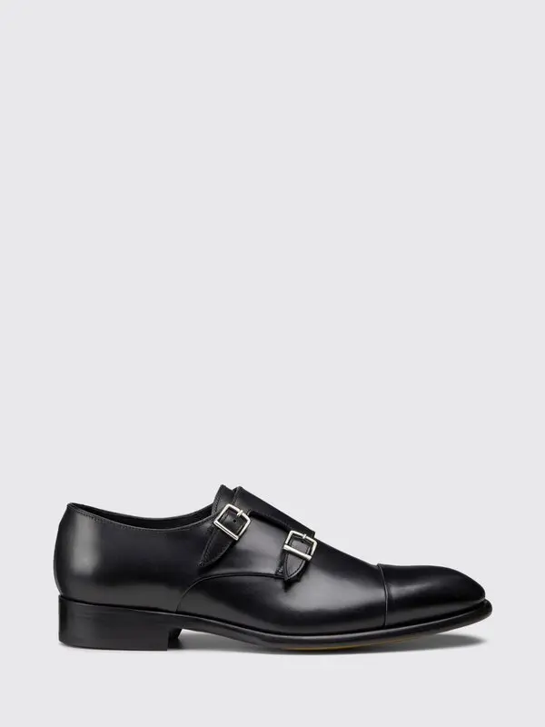DOUCAL'S Monk Strap Shoes - Black