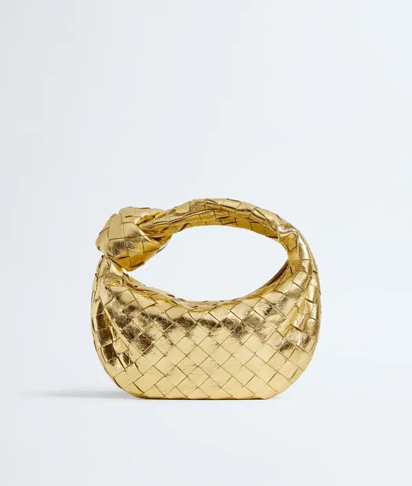 Bottega Veneta Mini Jodie Top Handle Bag - Gold