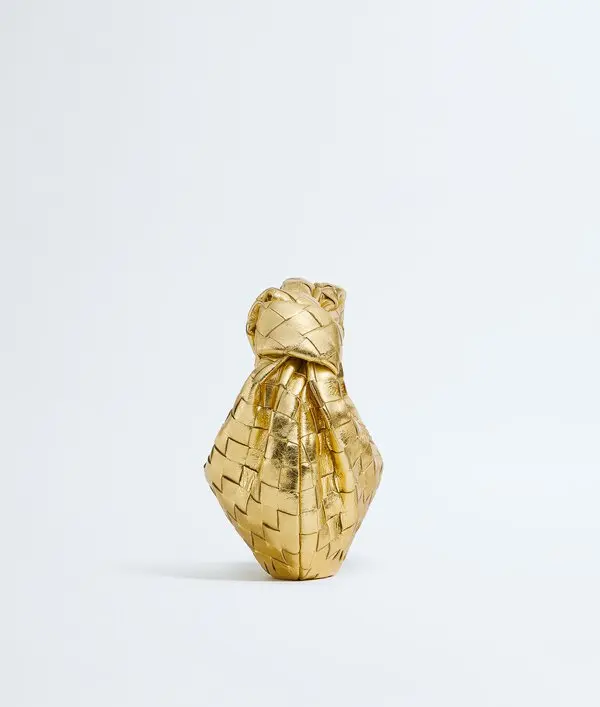 Bottega Veneta Mini Jodie Top Handle Bag - Gold