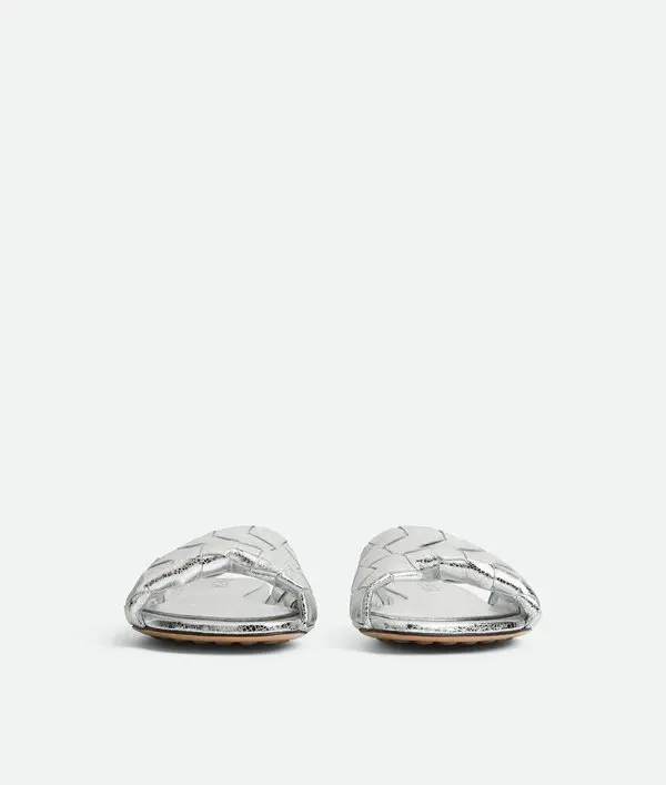 Bottega Veneta Blink Flat Mule - Silver