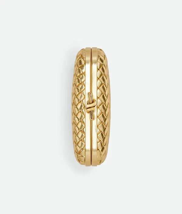 Bottega Veneta Intreccio Knot Clutch - Gold