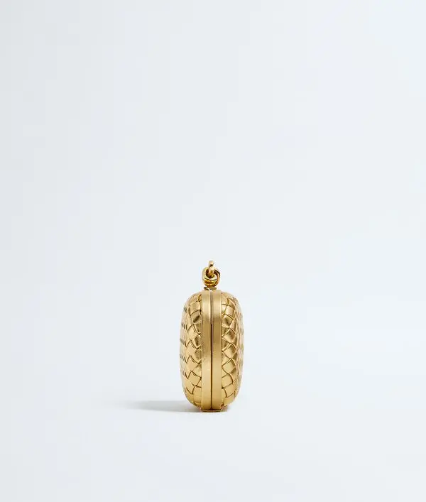 Bottega Veneta Intreccio Knot Clutch - Gold
