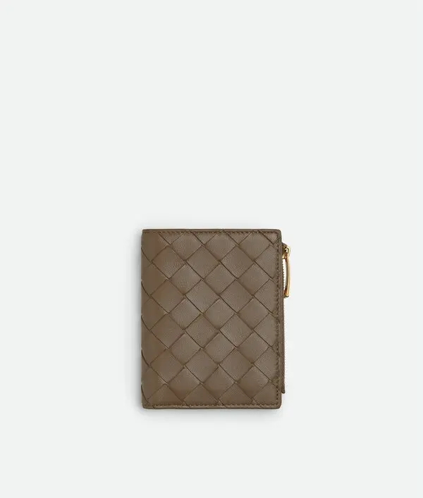 Bottega Veneta Intrecciato Small Bi-fold Wallet - Pinecone