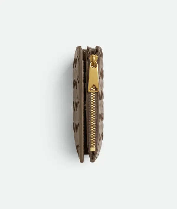 Bottega Veneta Intrecciato Small Bi-fold Wallet - Pinecone