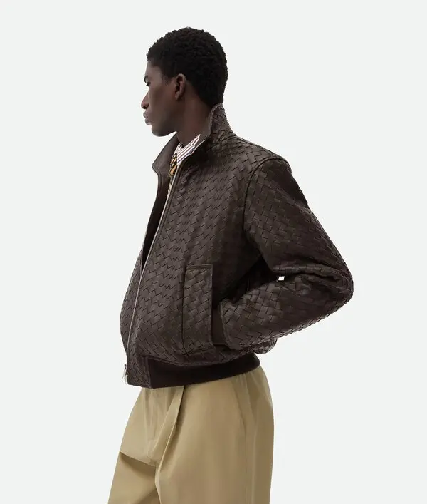 Bottega Veneta Intrecciato Leather Blouson - Fondant