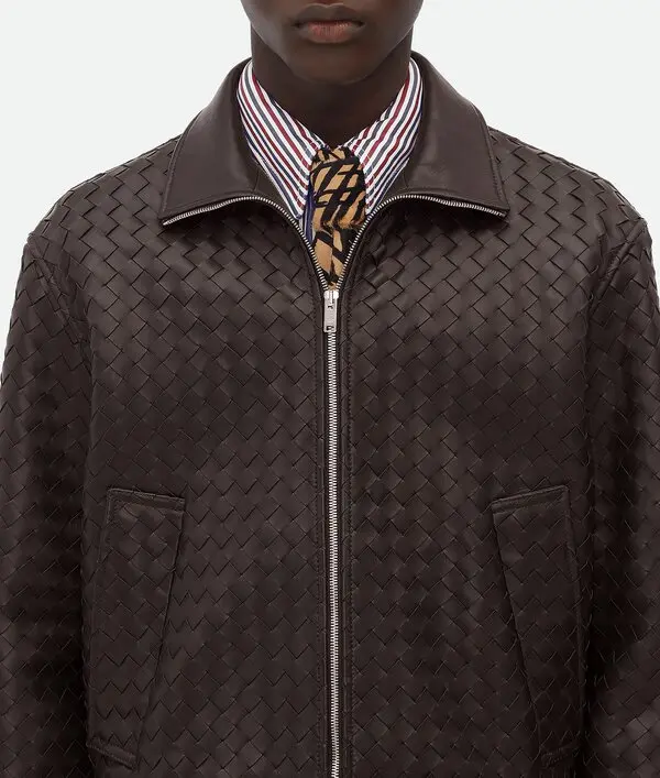 Bottega Veneta Intrecciato Leather Blouson - Fondant