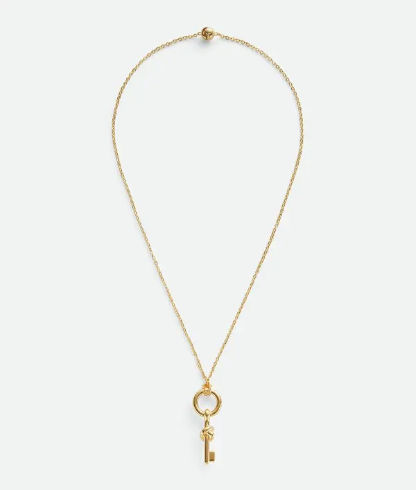 Bottega Veneta Key Knot Pendant Necklace - Yellow Gold