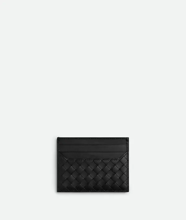 BOTTEGA  VENETA Intrecciato Piccolo Card Case - Black