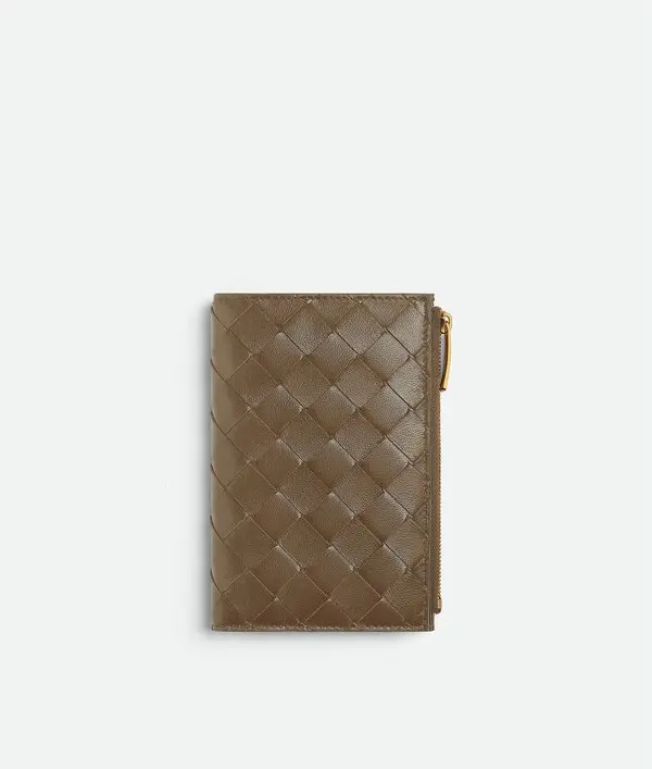 Bottega Veneta Intrecciato Medium Bi-fold Wallet - Pinecone