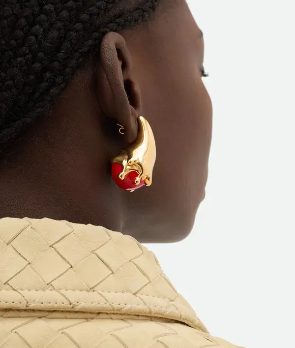Bottega Veneta Medium Drop Earrings - Chili