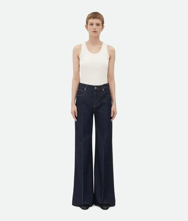 Bottega Veneta Palazzo Jeans - Indigo