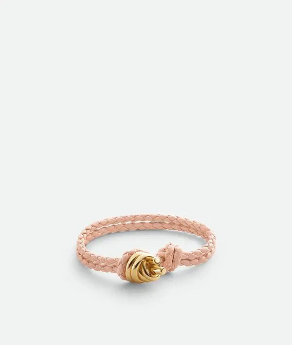 Bottega Veneta Knot Leather Bracelet - Cameo