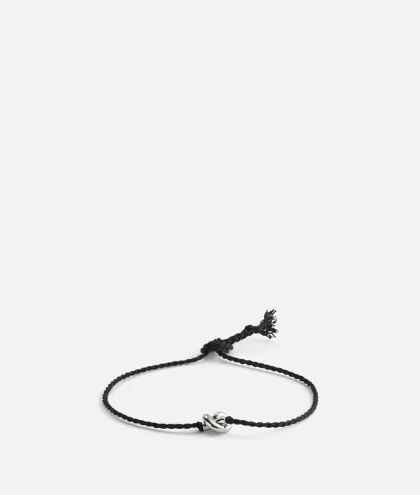 BOTTEGA  VENETA Bottega Veneta Knot Friendship Bracelet - Black