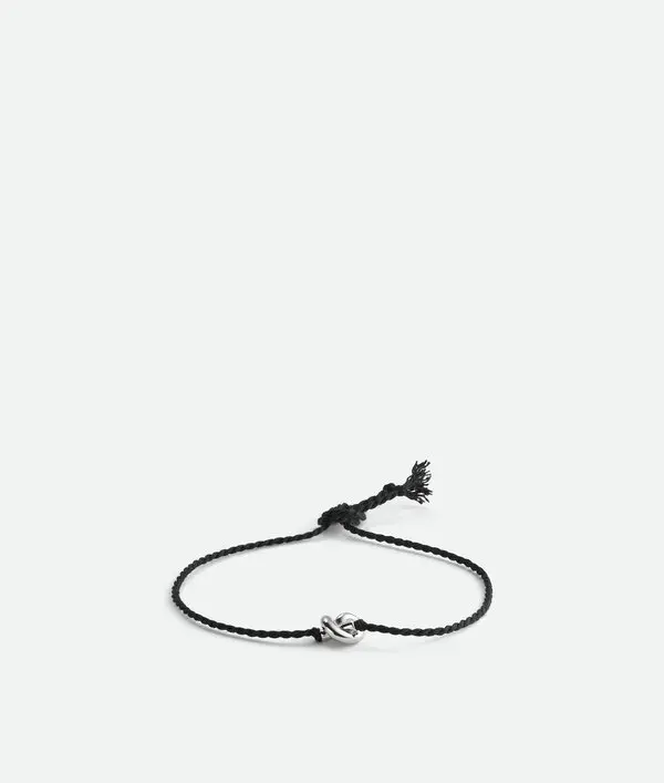 Bottega Veneta Friendship Knot Bracelet - Black