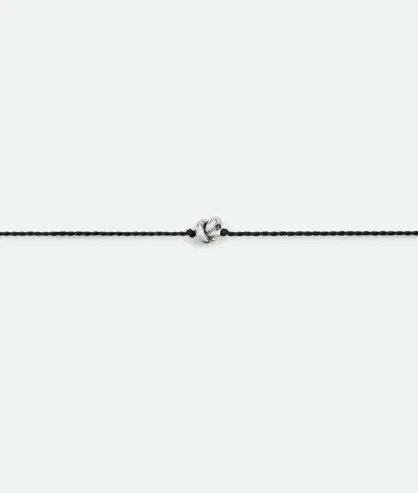 Bottega Veneta Friendship Knot Bracelet - Black