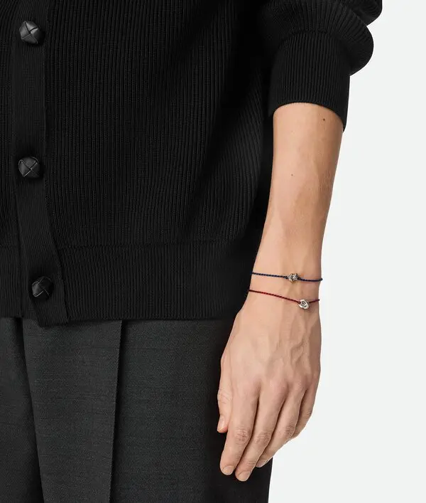 Bottega Veneta Knot Friendship Bracelet - Deep Blue