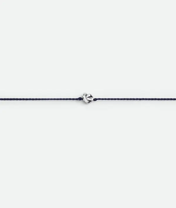 Bottega Veneta Knot Friendship Bracelet - Deep Blue
