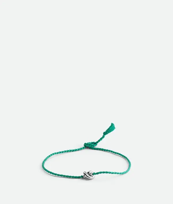 BOTTEGA  VENETA Bottega Veneta Knot Friendship Bracelet - Flash Green