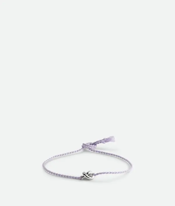 Bottega Veneta Knot Friendship Bracelet Lilac Editorialist