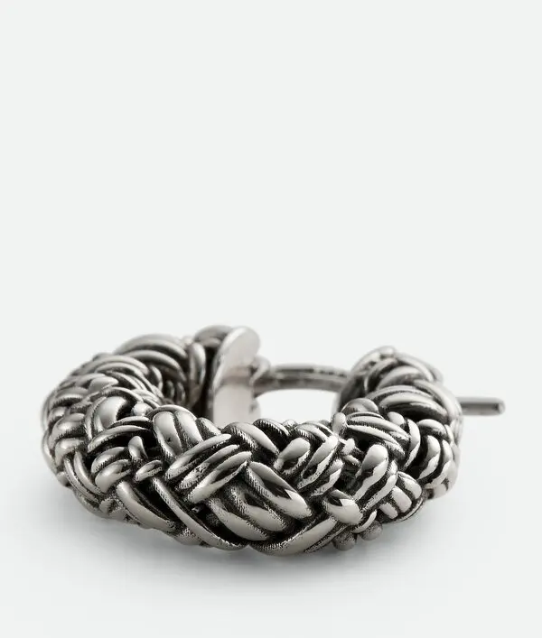 Bottega Veneta Intreccio Hoop Earrings