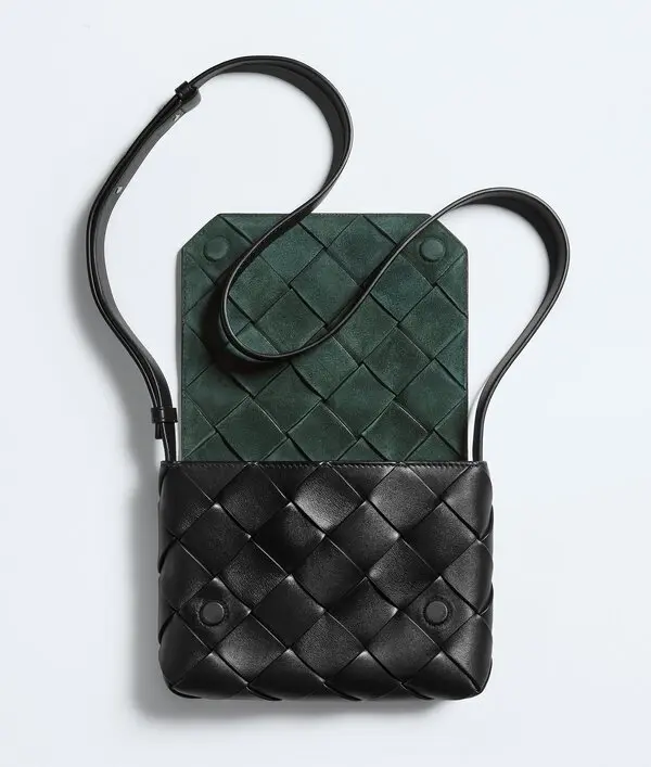 Bottega Veneta Intreccio Smooth Leather Diago Cross-body Bag