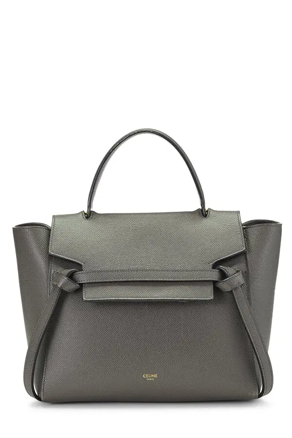 Celine Grained Calfskin Belt Bag - Grey