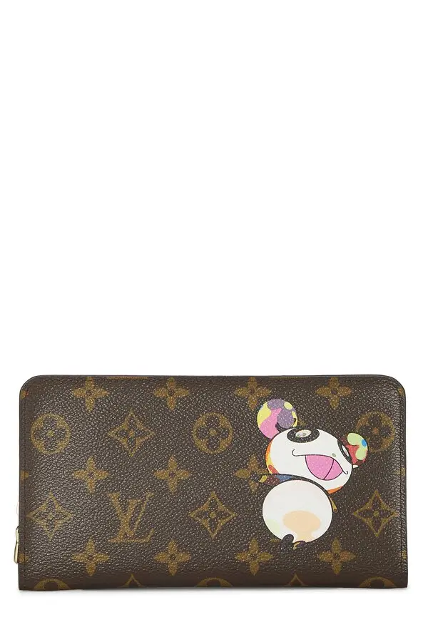 LOUIS VUITTON Takashi Murakami X Monogram Canvas Panda Porte Monnaie Zippy - Brown