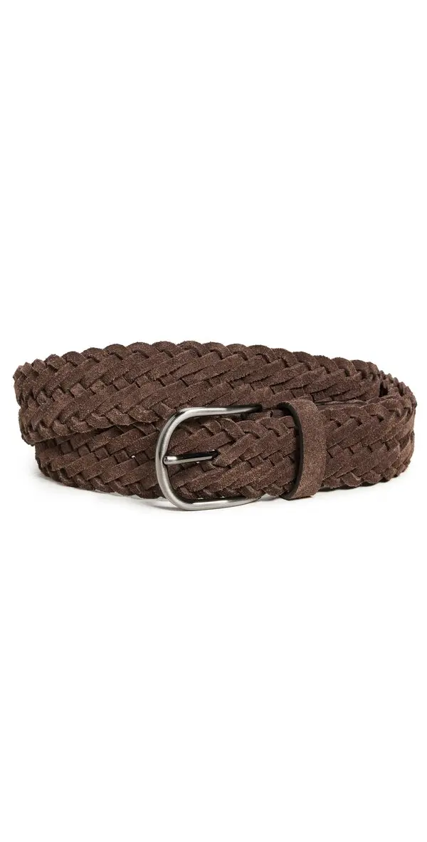 Anderson's Suede Woven Belt - Brown M1