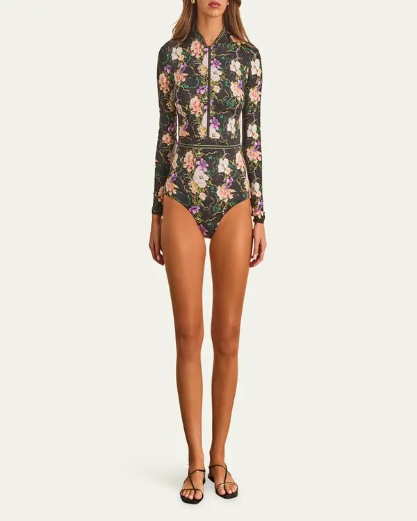 AQUA BLU AUSTRALIA Carmen Rashguard One-piece Swimsuit