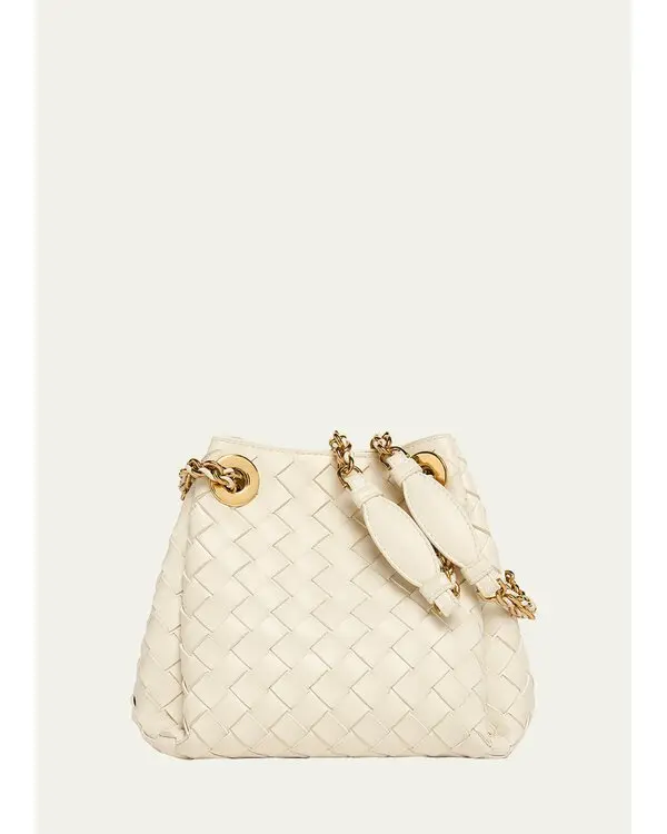 Bottega Veneta Small Parachute Shoulder Bag - Limestone