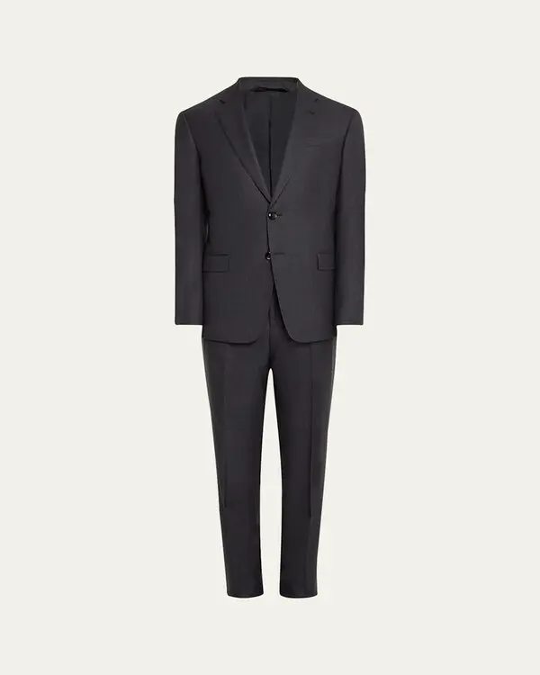 Giorgio Armani Mne's Basic Wool Two-piece Suit